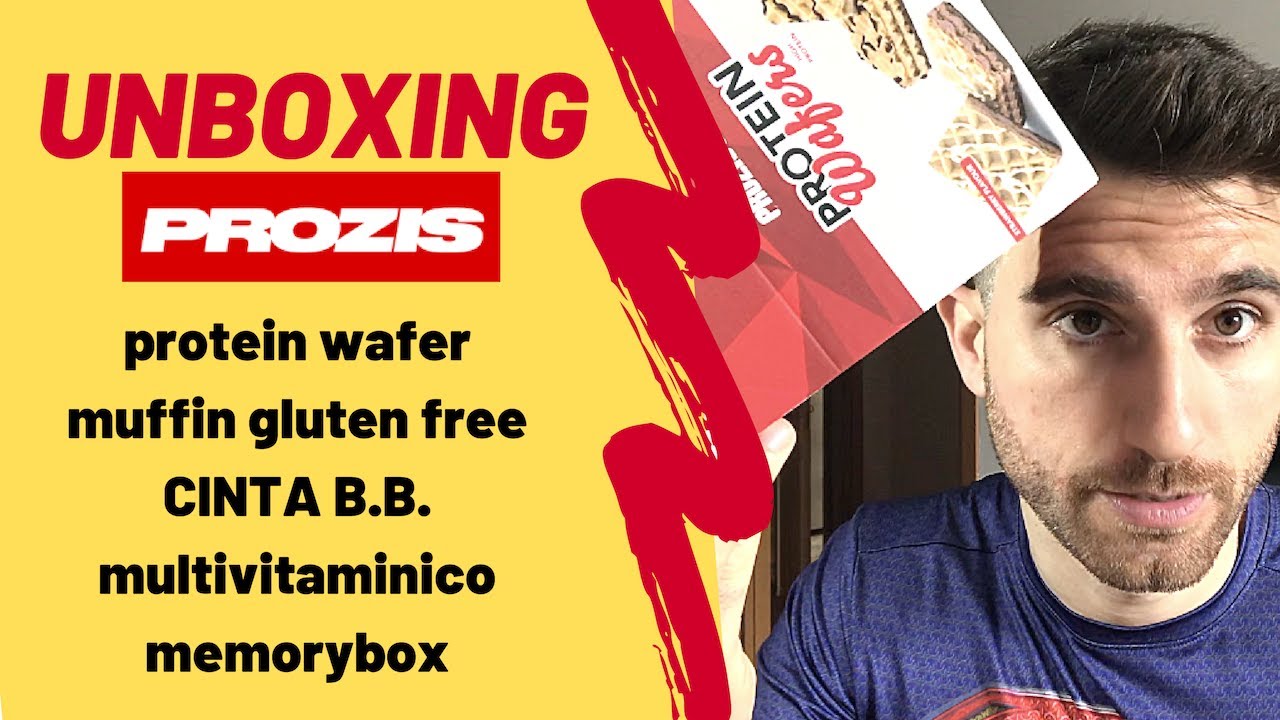 unboxing prozis ita: CINTA BODY BUILDING, MUFFIN e PROTEIN WAFER - YouTube