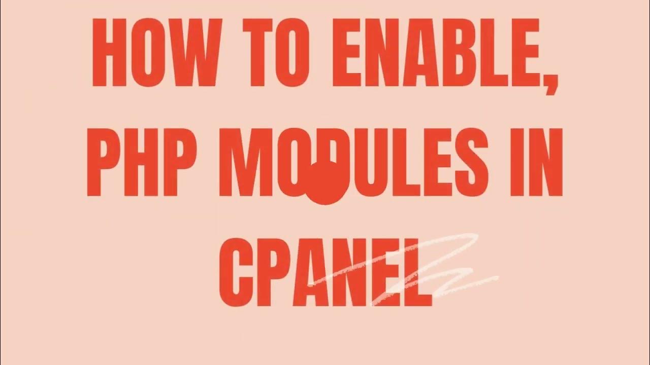 How to enable PHP modules in cPanel & MY DZHosting - YouTube