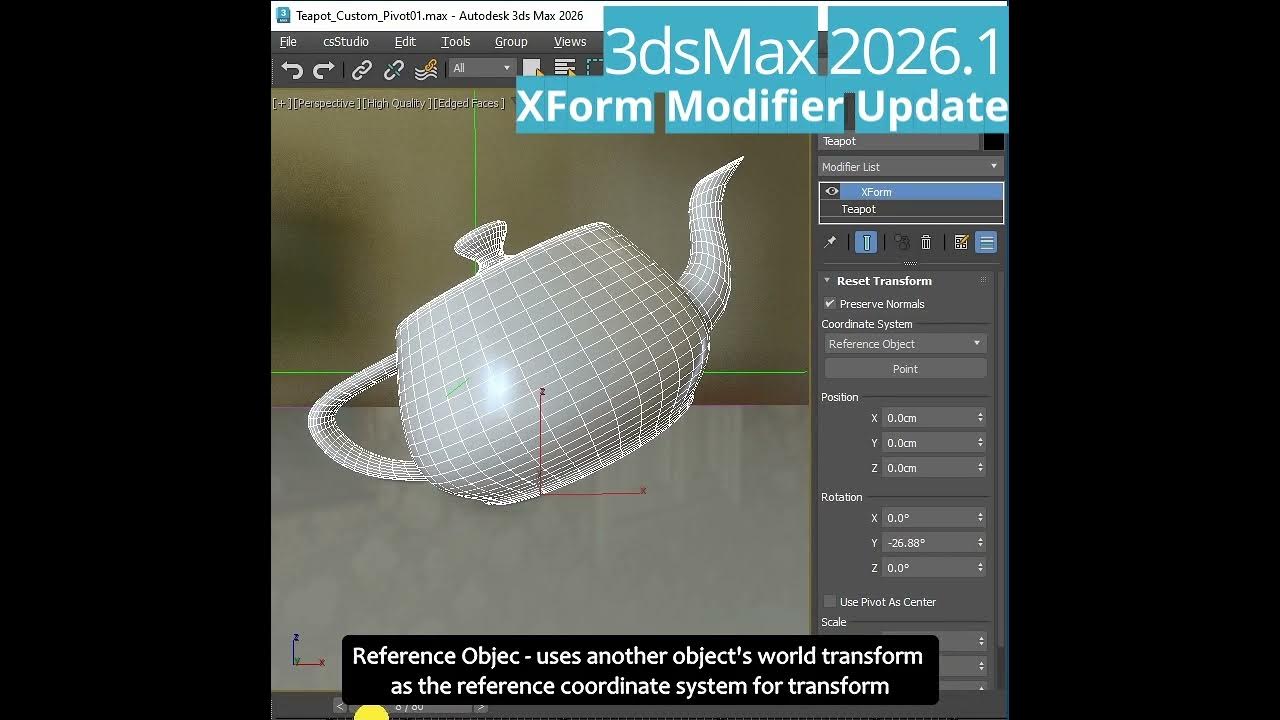 #3dsMax 2026.1 - Updated XForm Modifier - YouTube