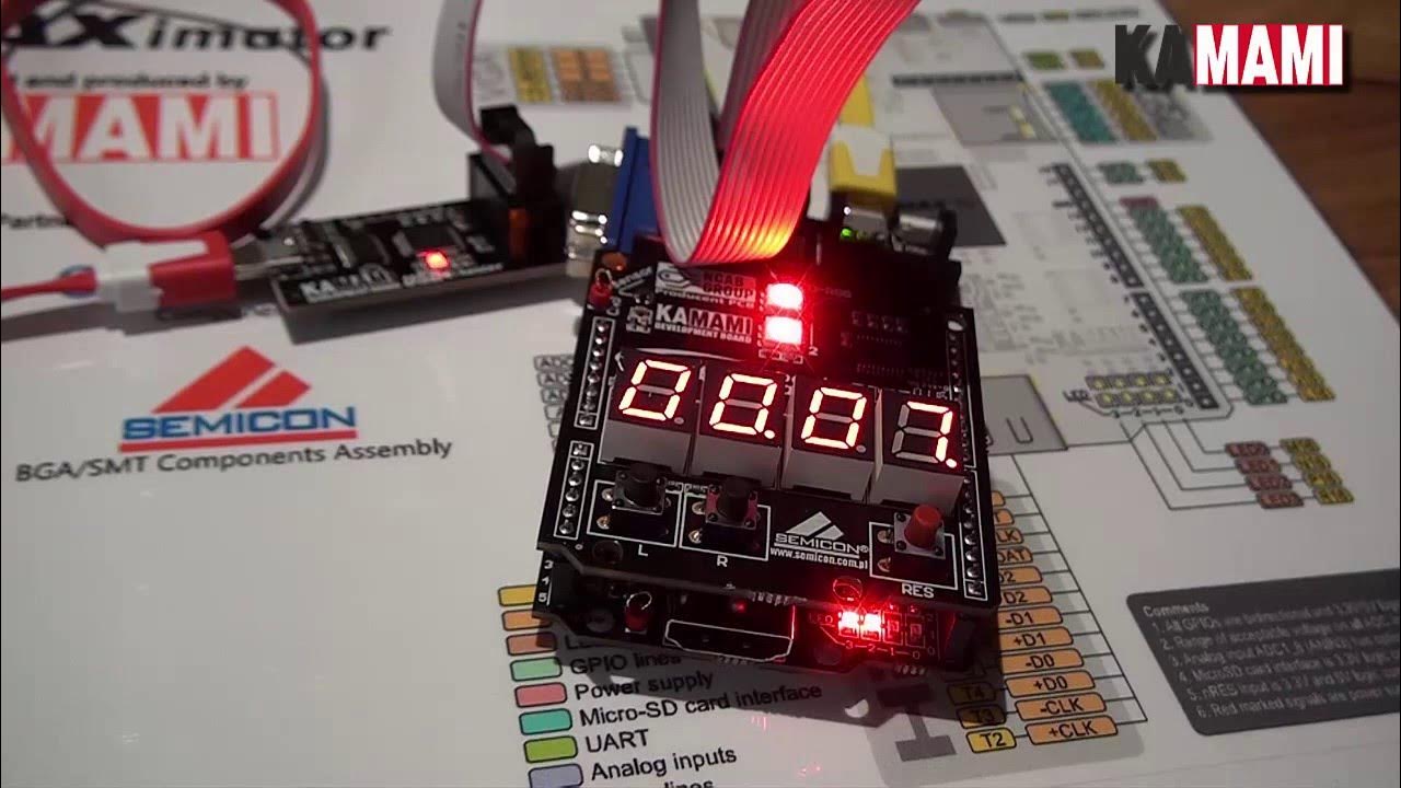 MAXimator (Altera MAX10 FPGA) example project: pomodoro timer (VHDL) - YouTube