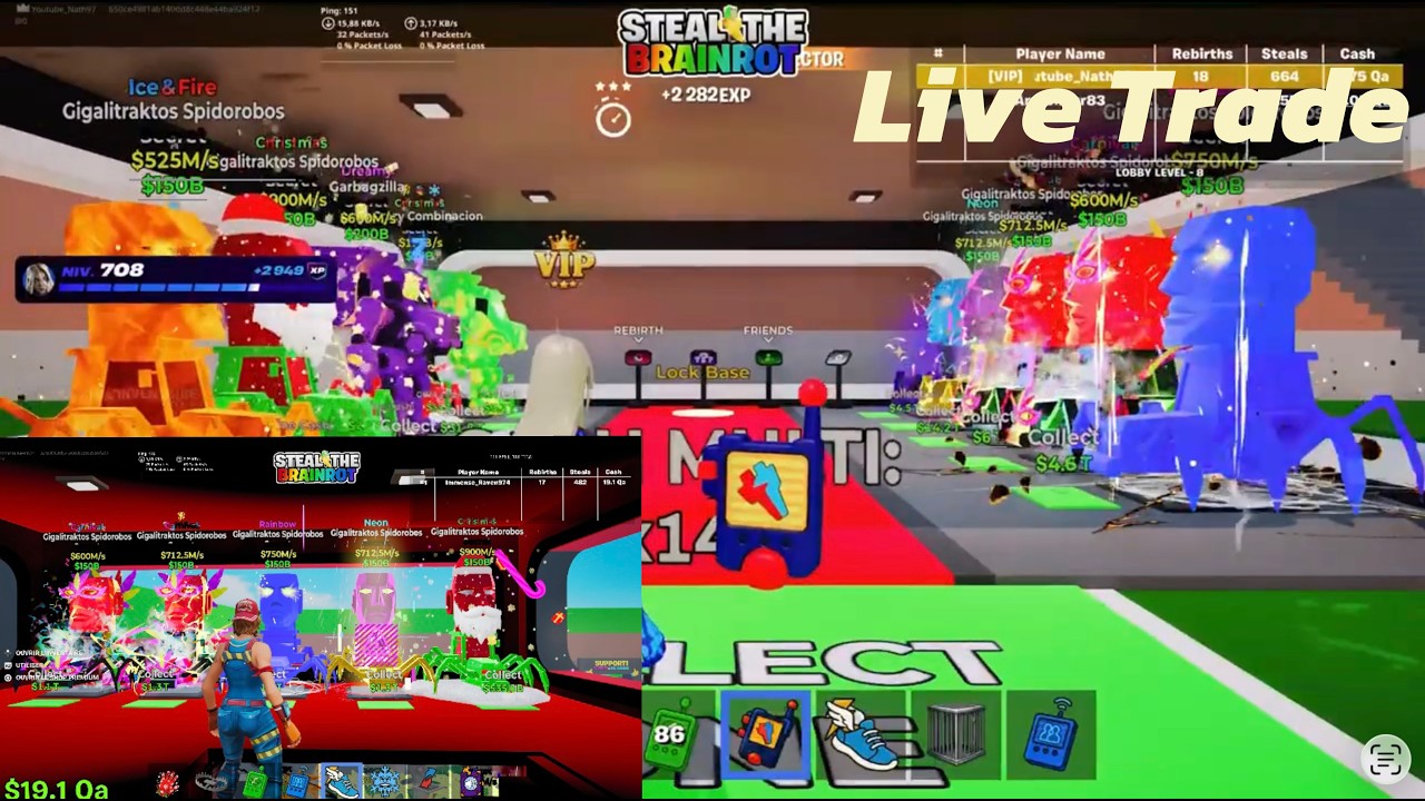 [Live Fornite FR] Steal the Brainrots Trade Full Legit👀+Index Base Love ...