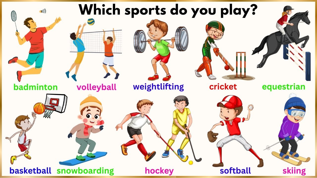 Which sports do you play? | Sport English Vocabulary | Names of Sports ...