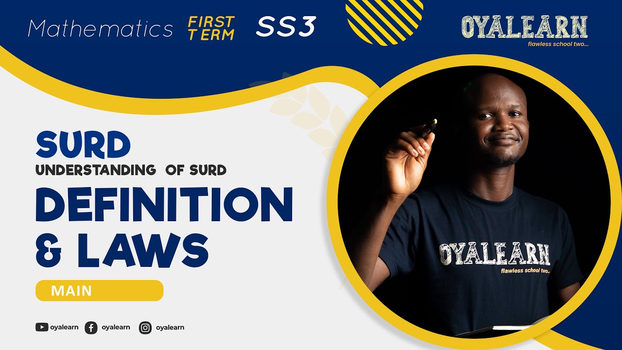SS 3 | MATHEMATICS | SURD | DEFINITION & LAWS OF SURD - YouTube