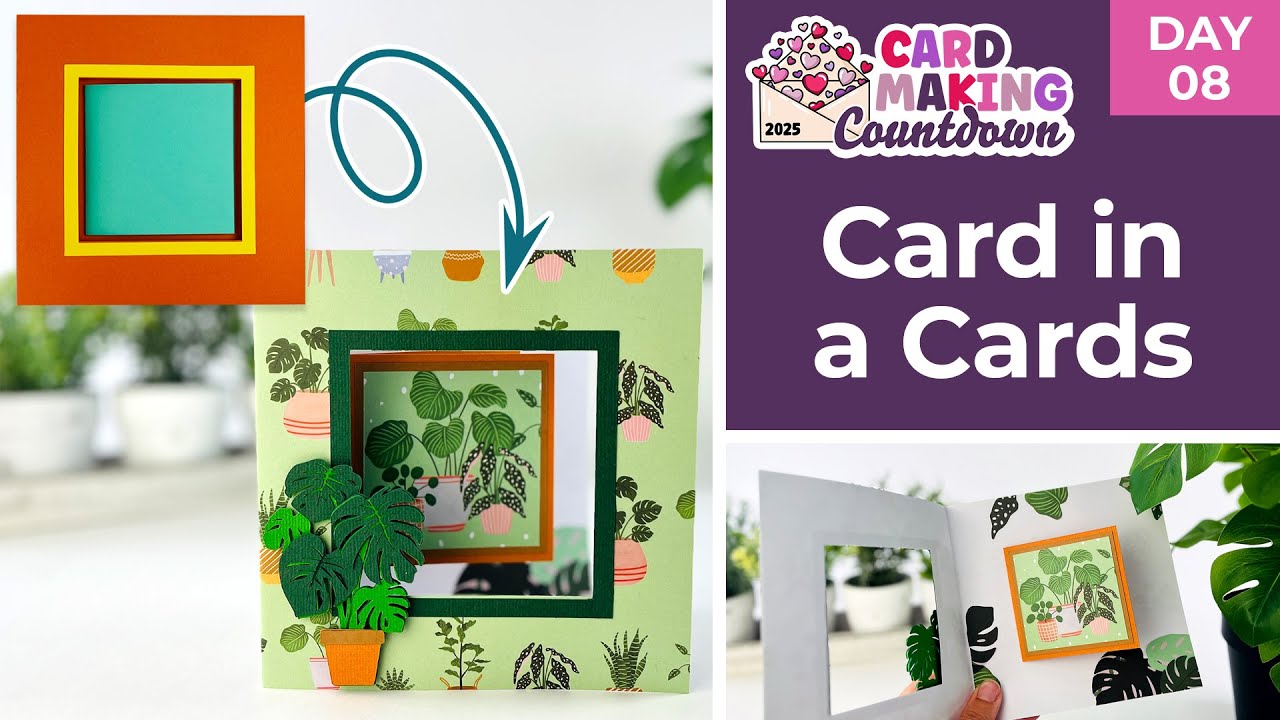 SO EASY! How to Make Card in a Cards ⭐ Day 08 Card Making Countdown ...