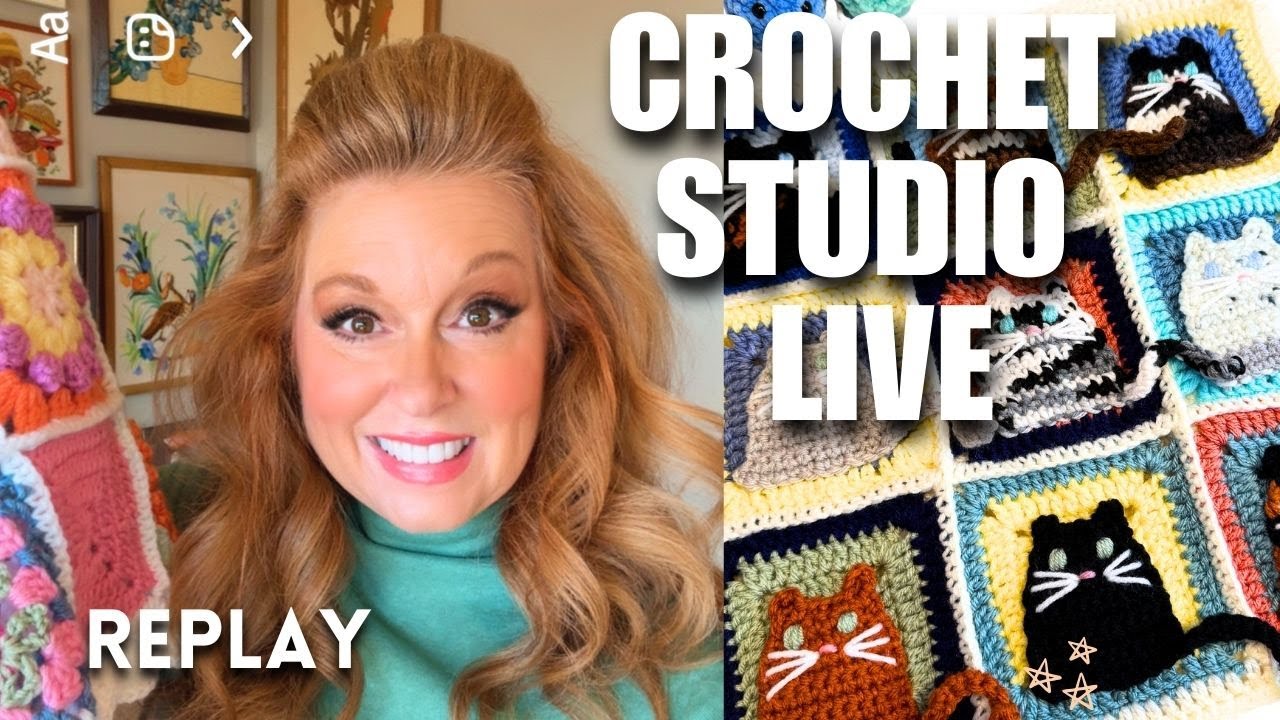 REPLAY Crochet studio Live stream chat- welcome in - YouTube