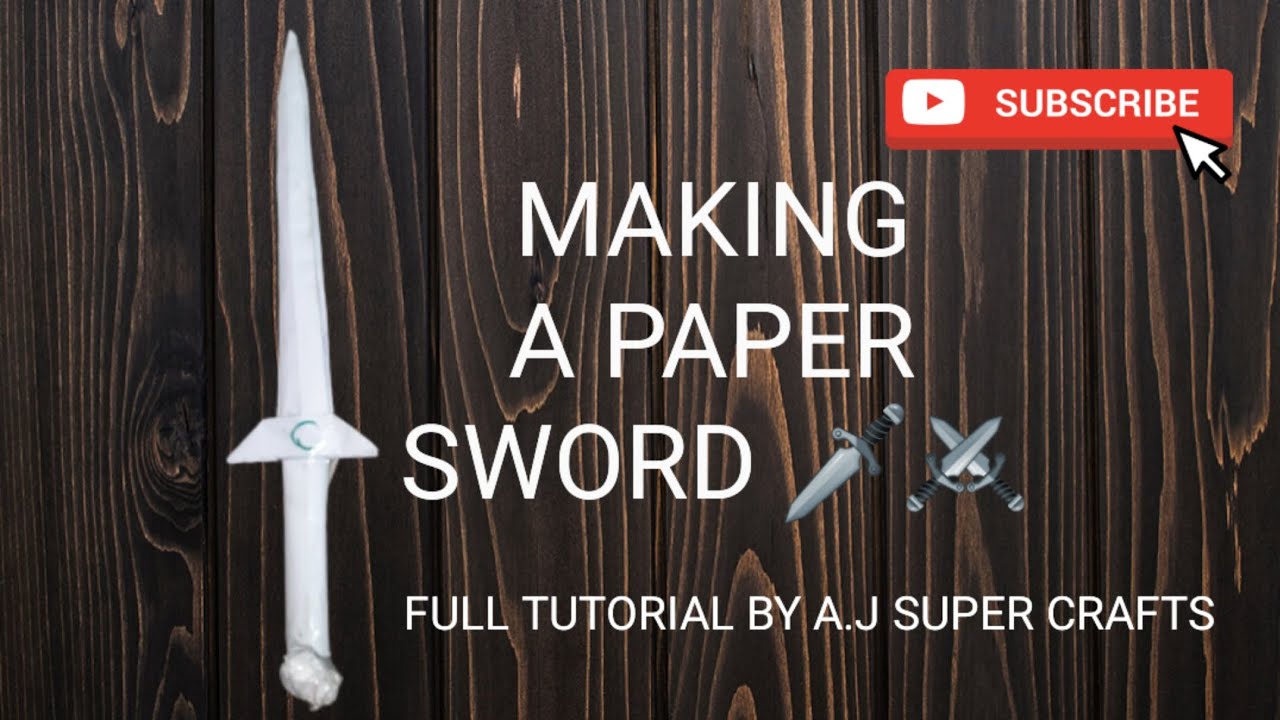 HOW TO MAKE A PAPER SWORD FULL TUTORIAL IN HINDI - YouTube