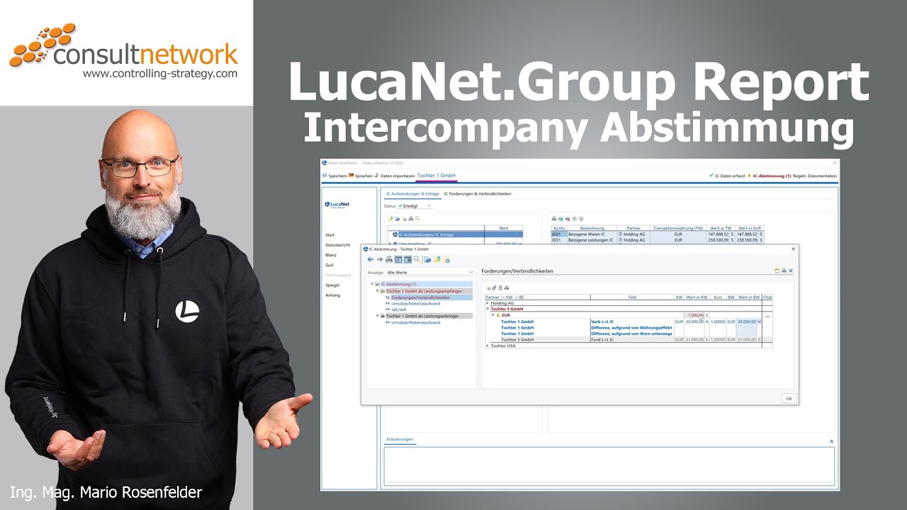 LucaNet.Group Report: Intercompany Abstimmung - YouTube