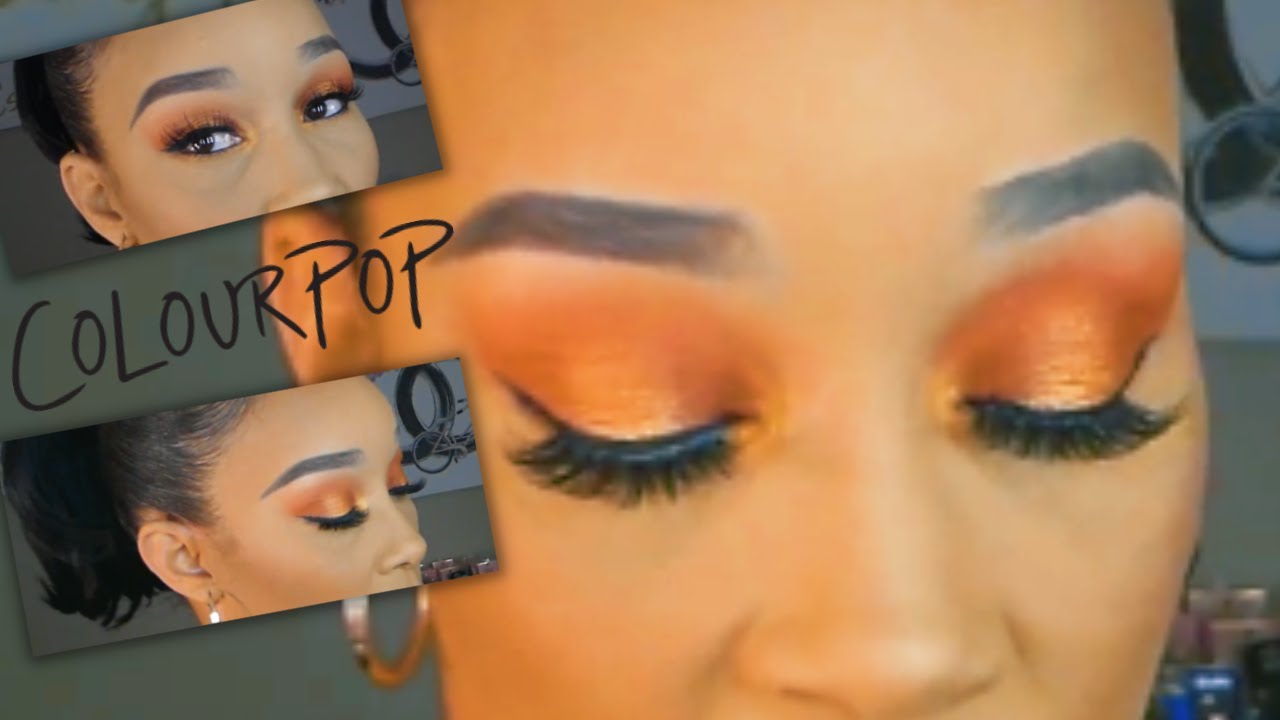 🍊Orange Eye Shadow Tutorial 🍊 | ColourPop Orange You Glad Eyeshadow ...