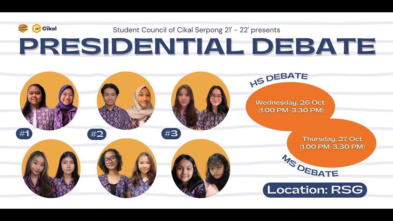 Student Council Middle School Presidential Debate 2022 - Sekolah Cikal ...