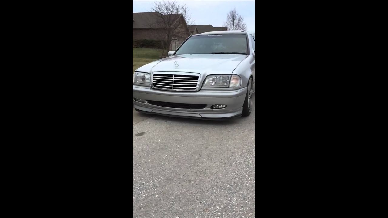 W202 short clip lowered stance AMG - YouTube