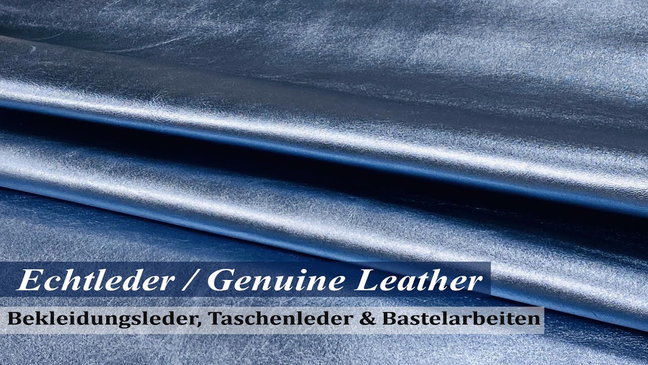 Echtes Leder, leder glatt, hellblau metallic | Genuine leather, smooth ...