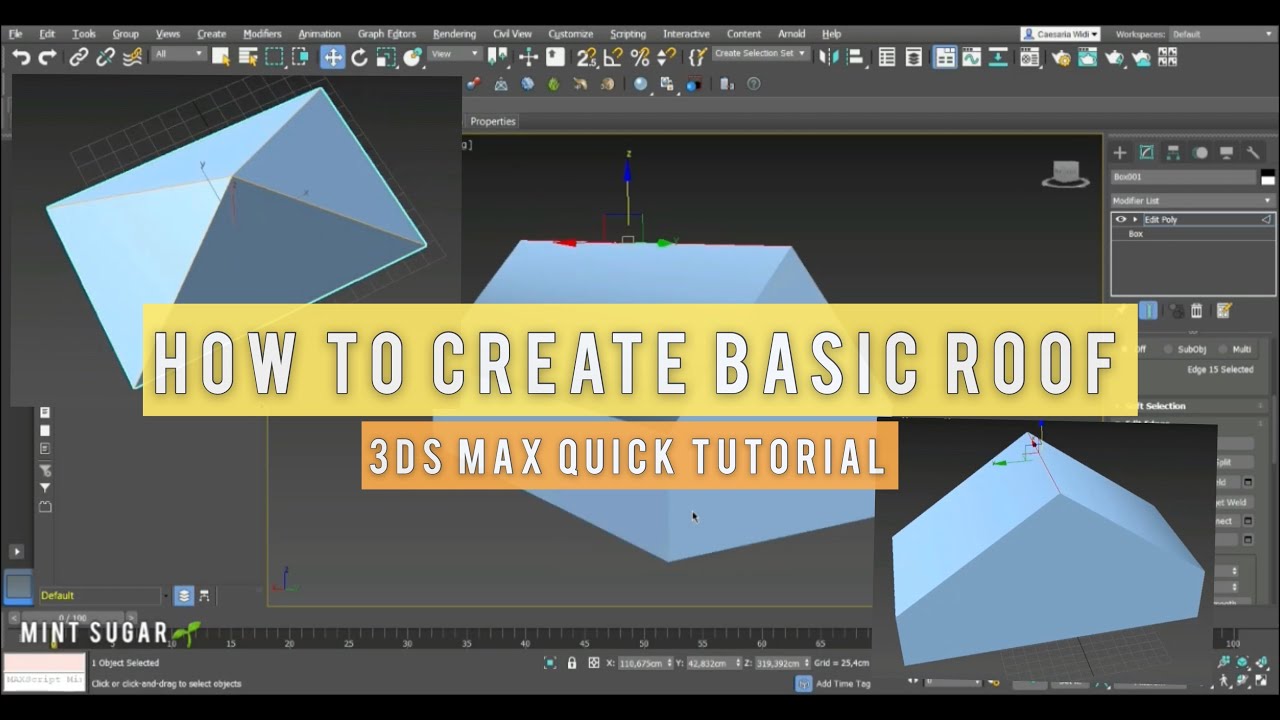 How to Create Basic Roof on 3DS MAX | Quick Tutorial - YouTube