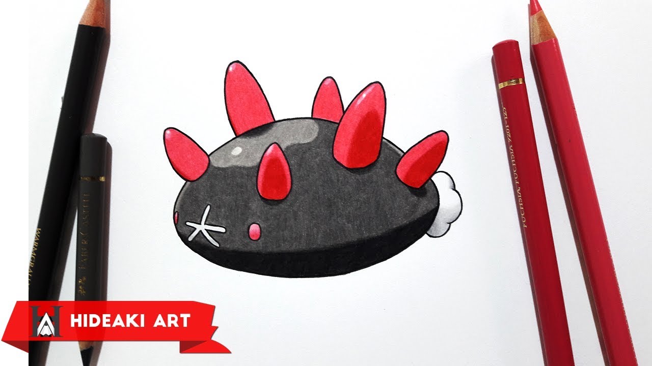 Speed Drawing Pyukumuku || Pokemon #771 - YouTube