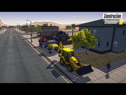 Construction Simulator 2 Küçük Bahçe İşi ve Havuzlu Ev İnşaatı