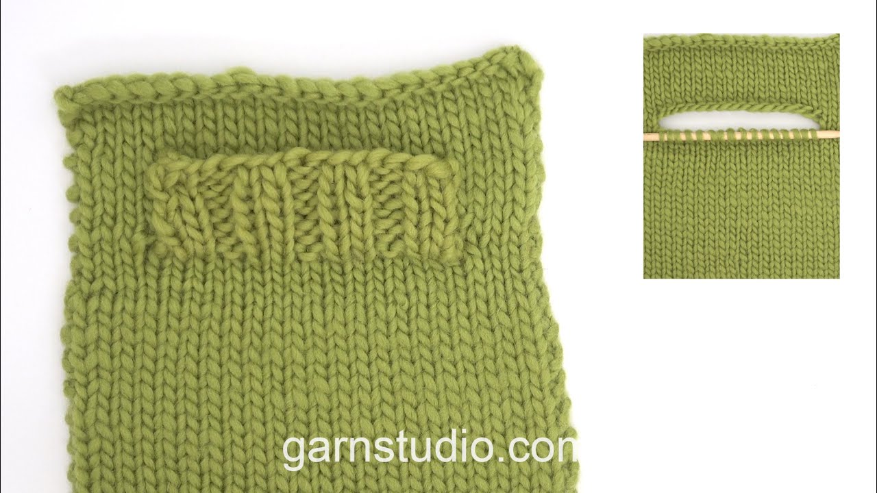 How to knit a fake pocket flap - YouTube