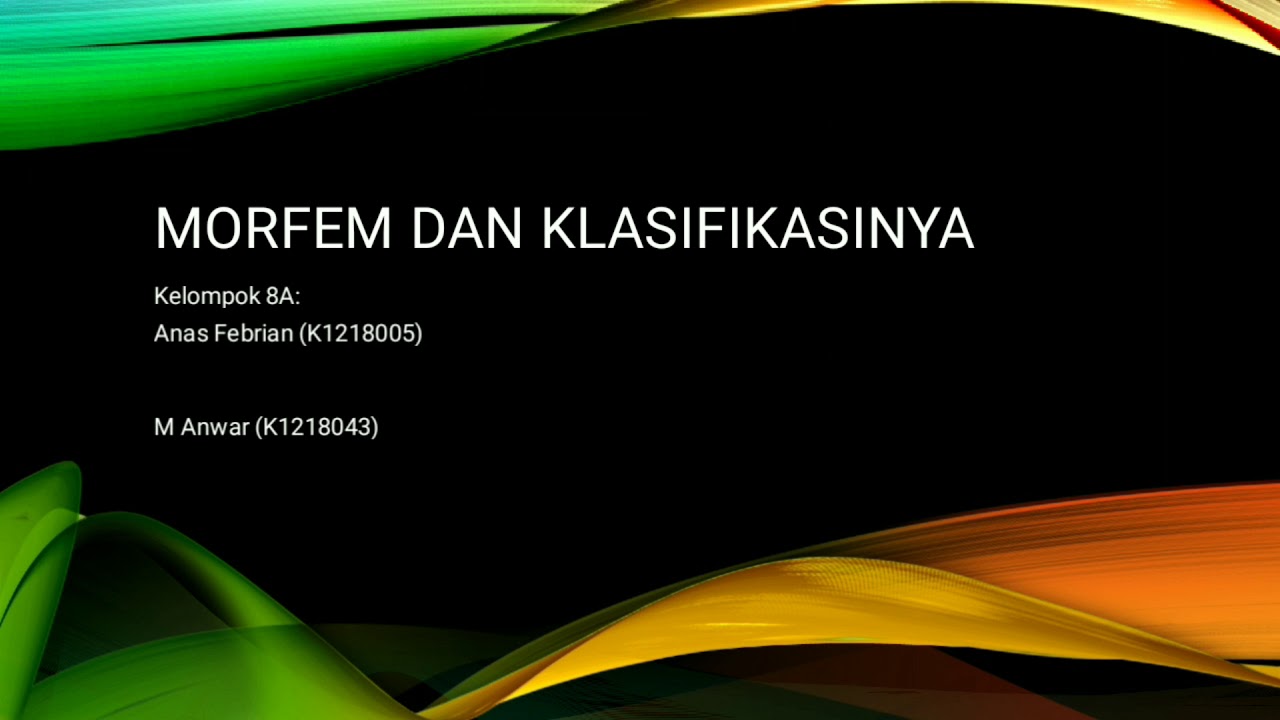 Morfem dan Klasifikasi morfem. - YouTube