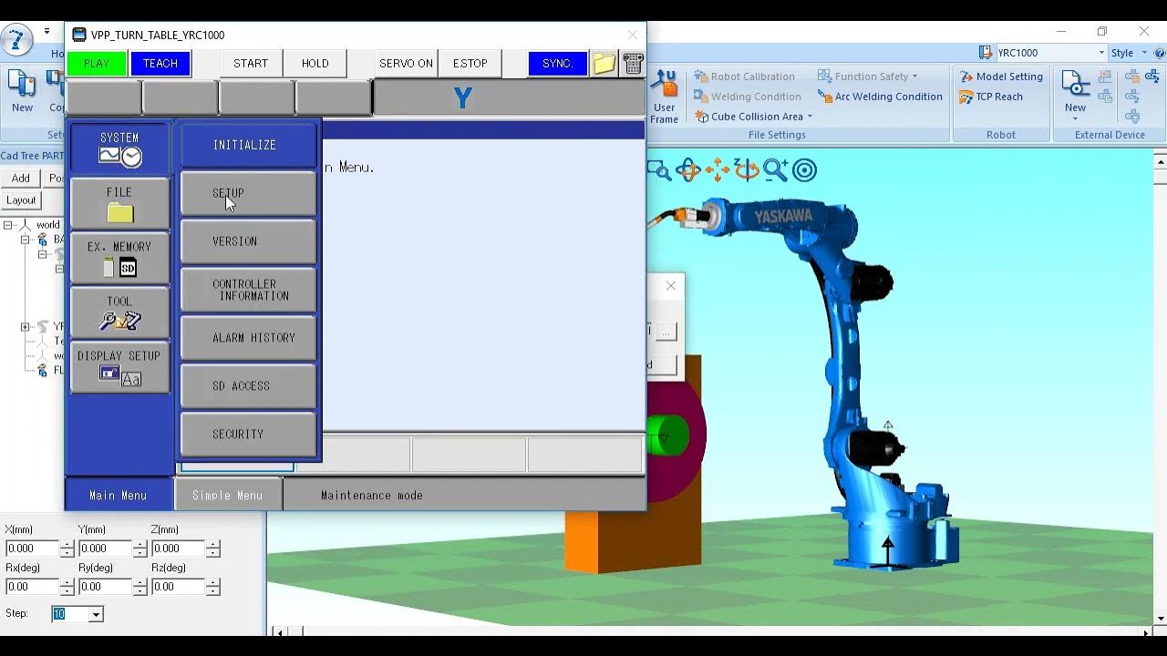 Hướng dẫn tạo gá xoay trong motosim robot Yaskawa.. - YouTube