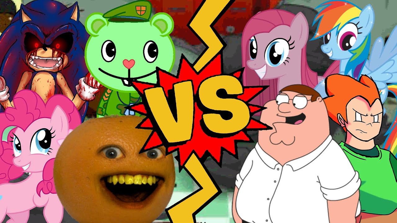 M.U.G.E.N Battles | Flippy/Annoying Orange/Pinkie Pie/Sonic.EXE vs ...