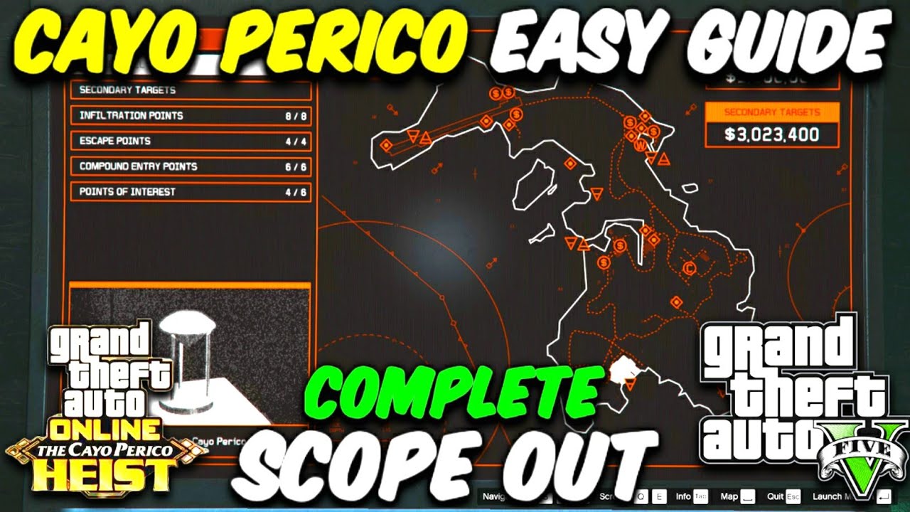 *UPDATED* Cayo Perico - All Scope Out Locations(Infiltration, Escape ...