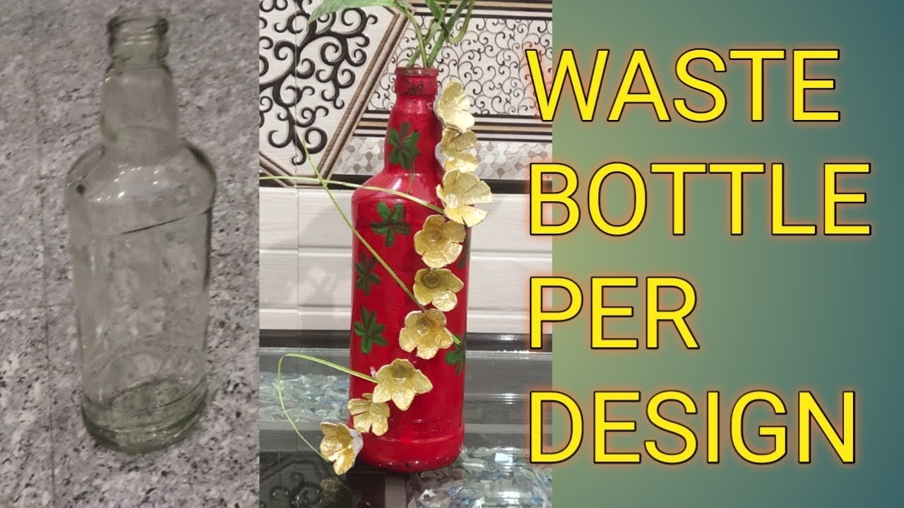 Simple glass bottle painting designs | Rozal Life - YouTube