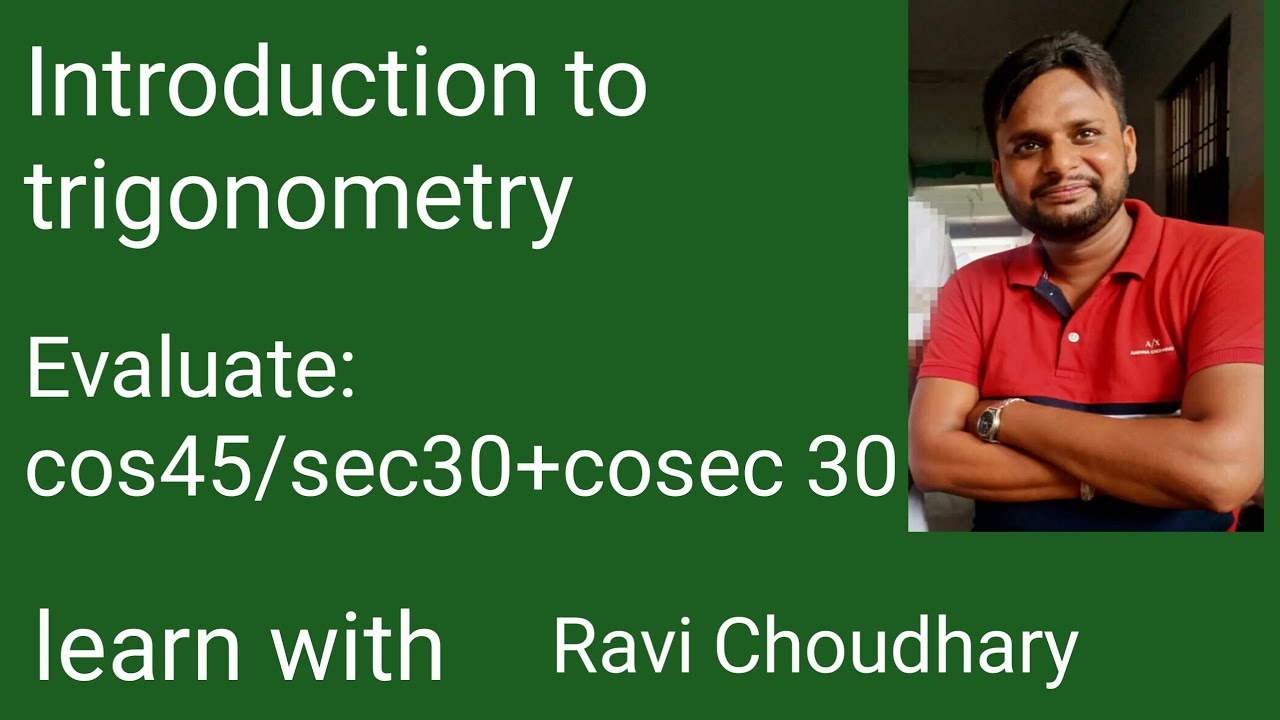 chapter introduction to trigonometry#maths solution||learn with Ravi Choudhary - YouTube