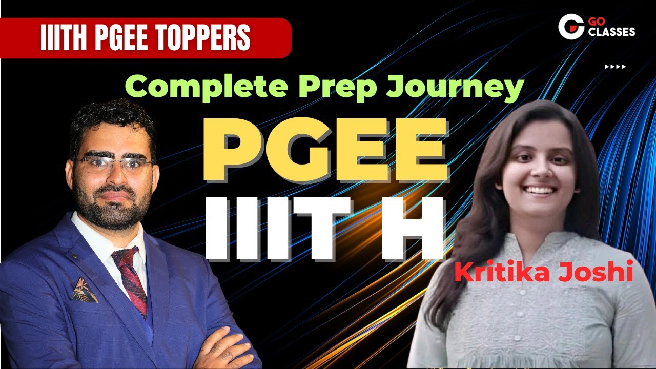 Kritika Joshi - IIITH - PGEE Complete Preparation Journey | MTech CSE - YouTube
