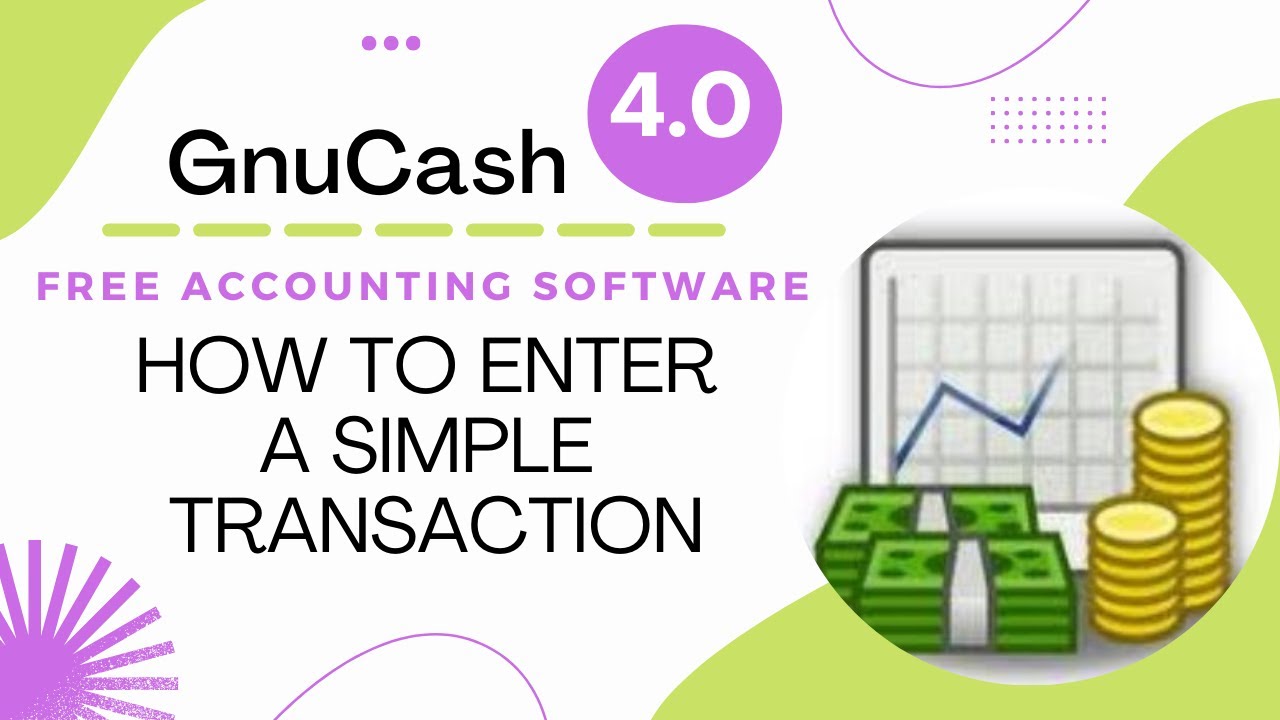 GnuCash Tutorial - Entering A Simple Transaction the Opening Balance [Updated] - YouTube