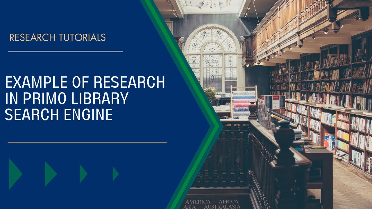 Example of Research in Primo Library Search Engine - YouTube
