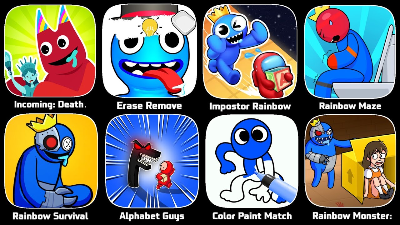 Rainbow Incoming Death,Rainbow Survival,Rainbow Maze Escape,Imposter ...