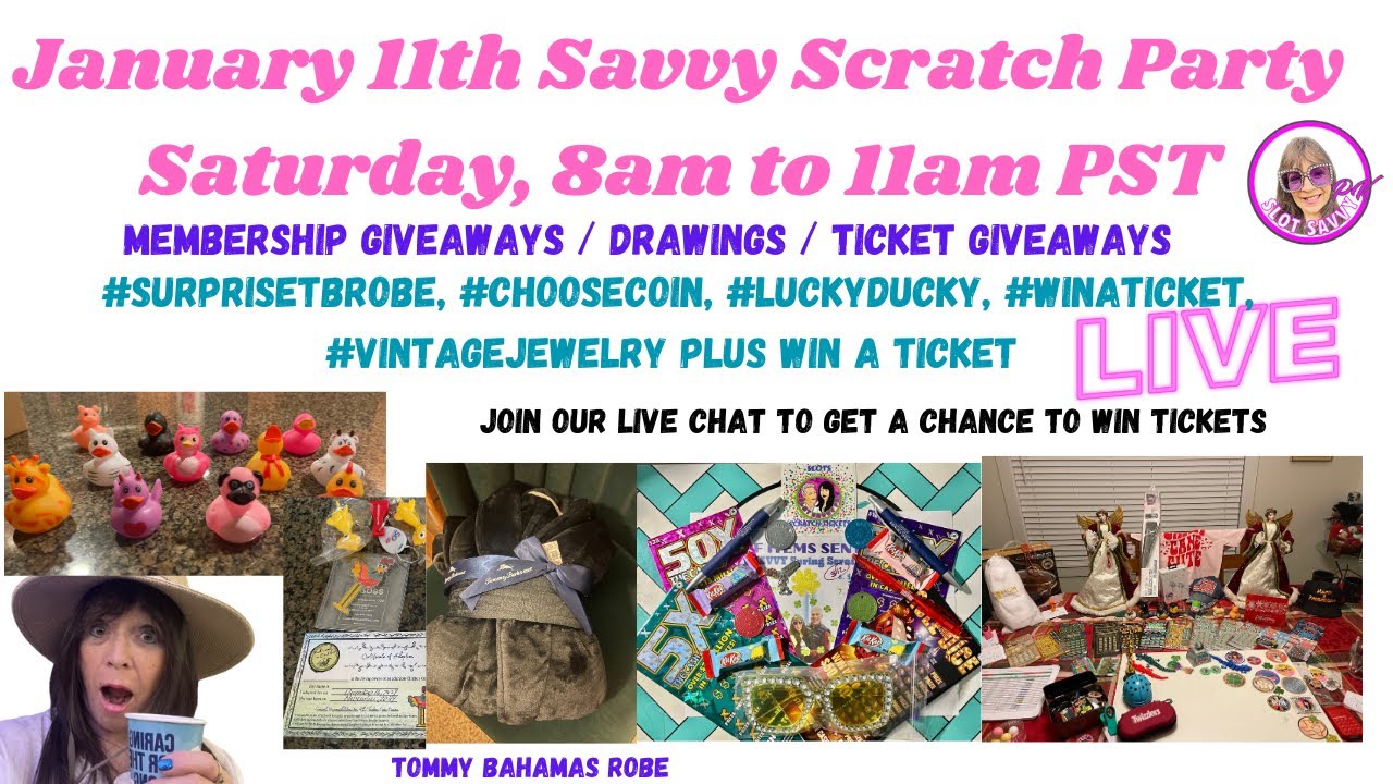 Scratch Party on Saturday January 11th, at 8am to 11am PST, #livestream ...