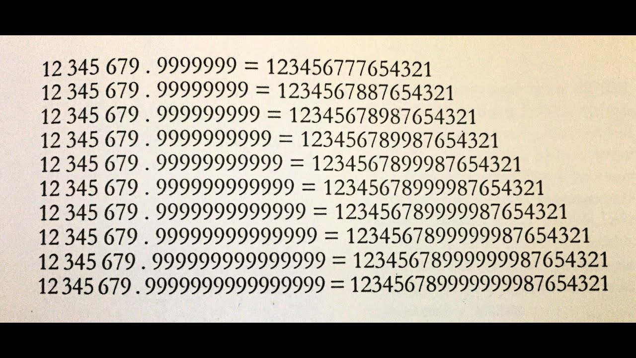 12345679 - Um número misterioso - YouTube