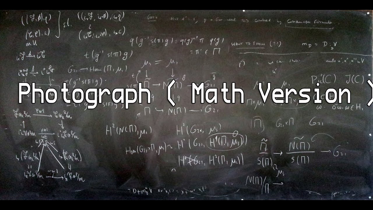 Photograph ( Math Version ) - YouTube