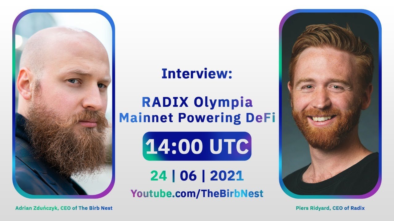 RADIX Olympia Mainnet Powering DeFi - An Interview With Piers Ridyard ...