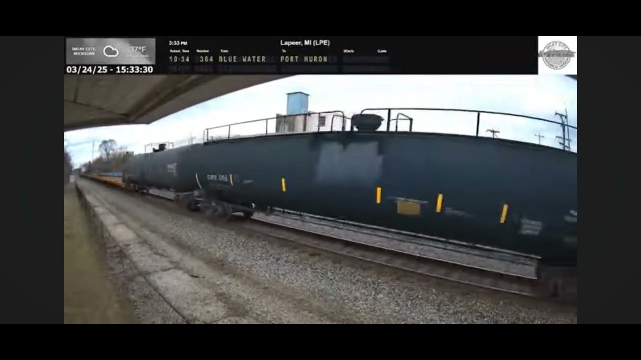 TrainVideo Of A SCREEN VIEW With A CN 492 EB Train On The Imlay City ...