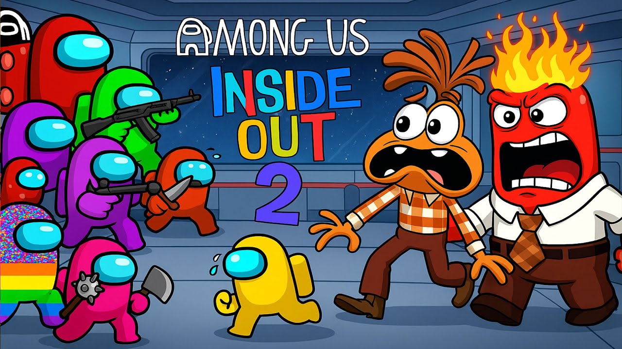 어몽어스 | Among Us VS Inside Out 2 Characters | Peanut Among Us Animation ...