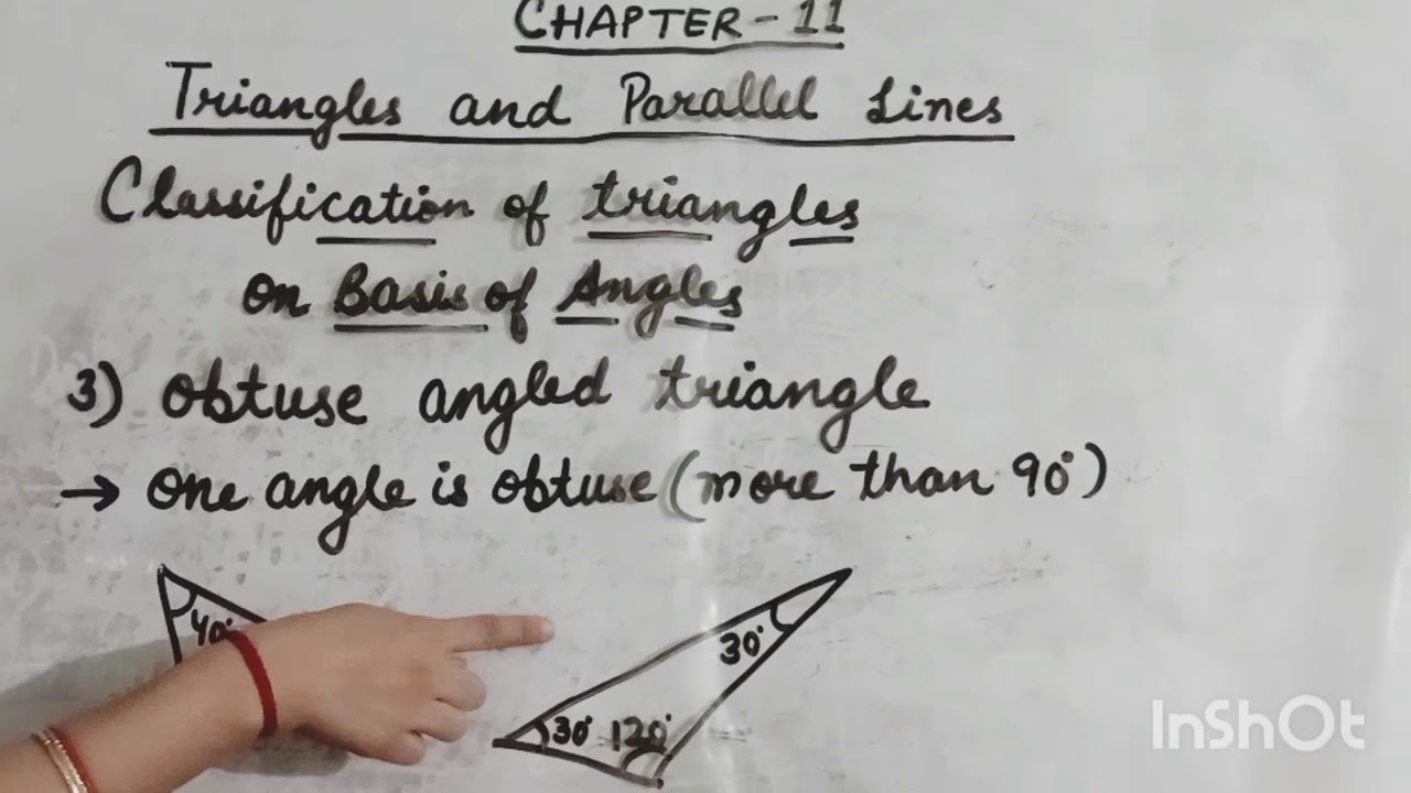 Class-6 classification of triangles, parallel and transversal part-2 ...