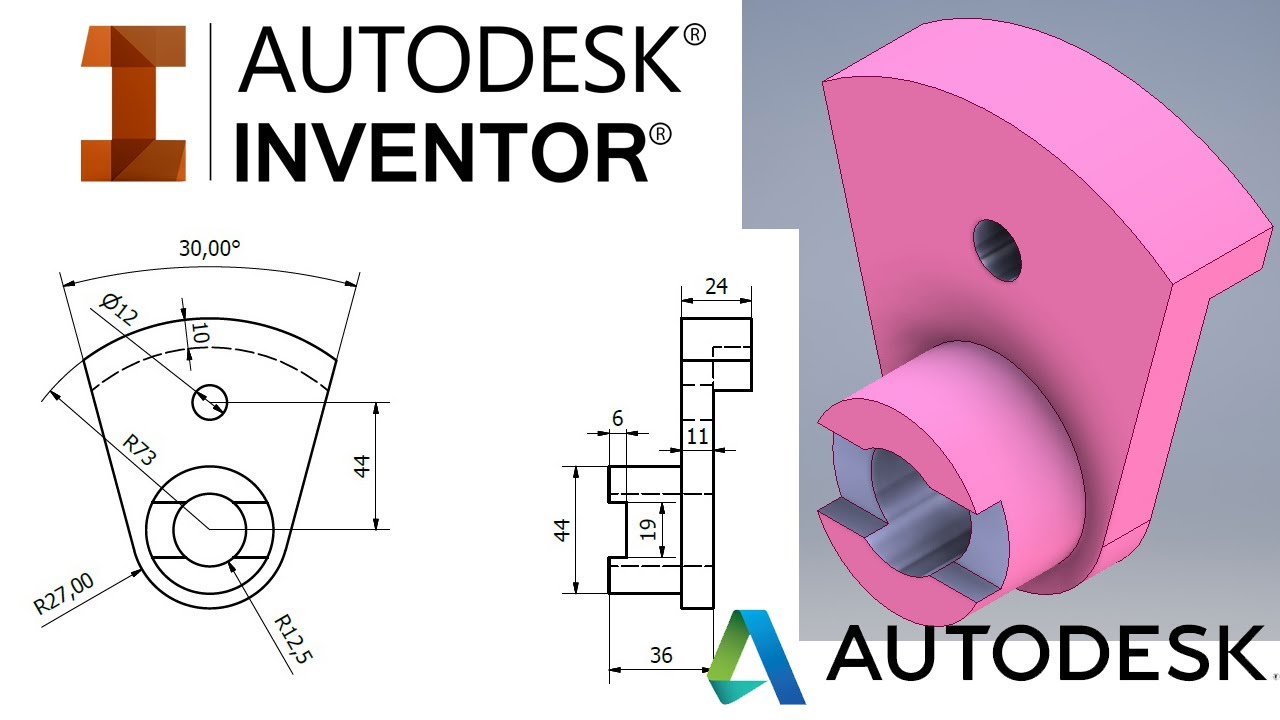 Brazo Guía - Autodesk Inventor - Tutorial (Español) - YouTube