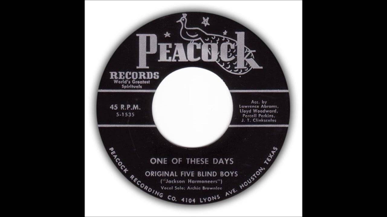 The Five Blind Boys (Archie Brownlee) - One Of These Days - YouTube