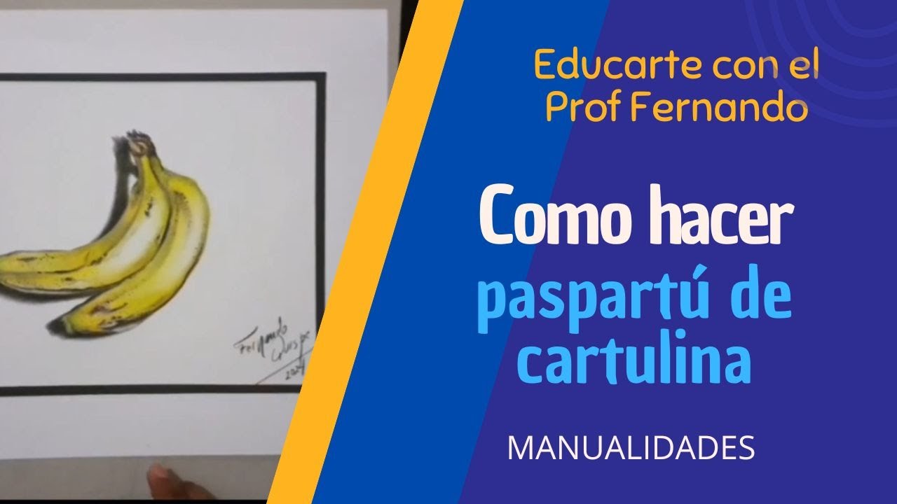 COMO HACER PASPARTÚ A CARTULINA SIMPLE #dibujo #paspartú - YouTube