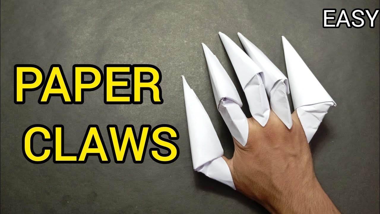 How To Make a Paper Wolf Claw - Paper Claws - YouTube