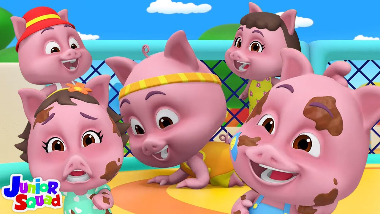 Five Little Piggies, Animal Cartoon + More Children Rhymes - YouTube