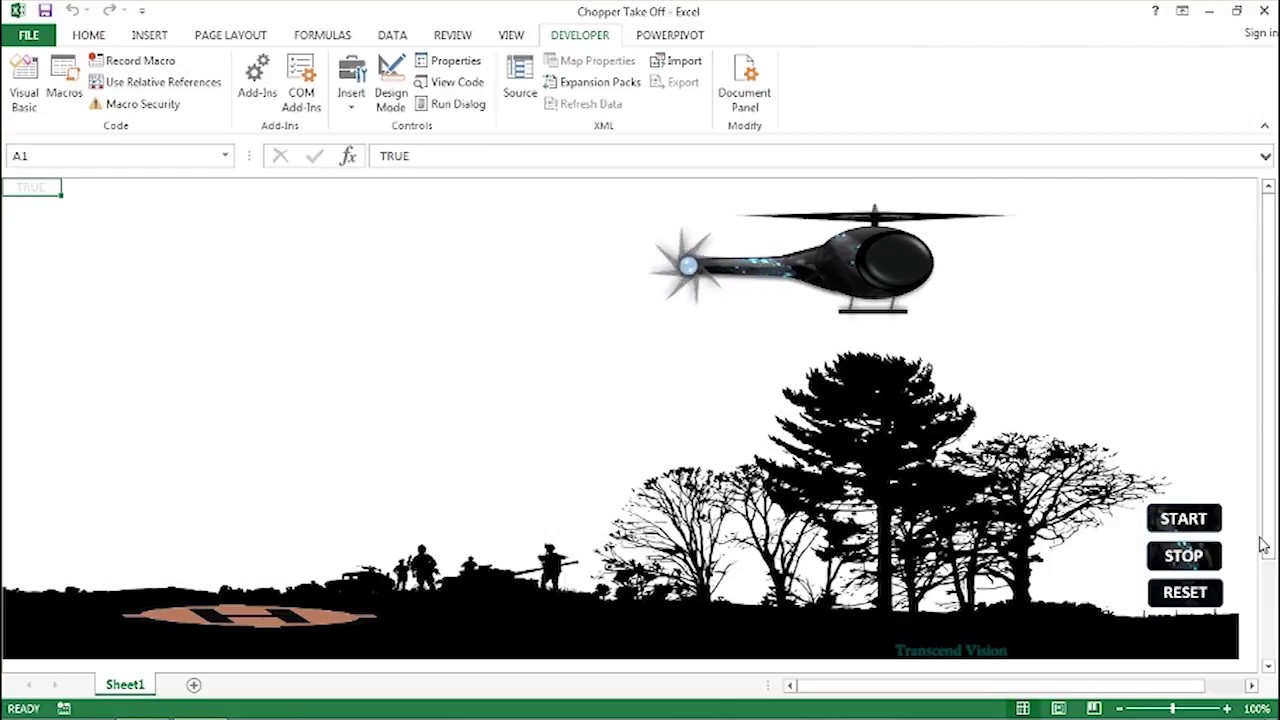 Helicopter takes off from an Excel Helipad - YouTube