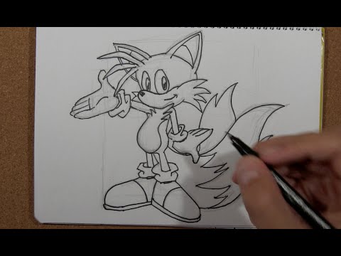 How to draw Tails the Fox from Sonic the Hedgehog Video Game - YouTube