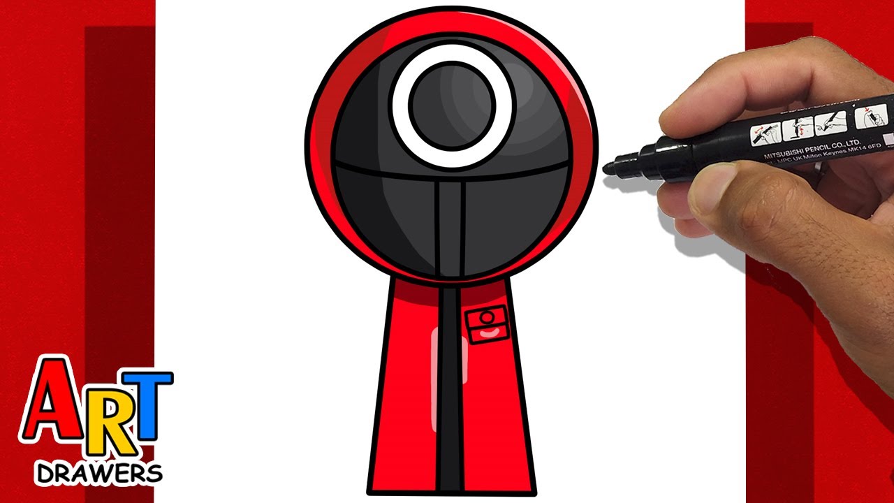 How To Draw Incredibox Sprunki OC - SQUID GAME 3 ( Circle Guard ) - YouTube