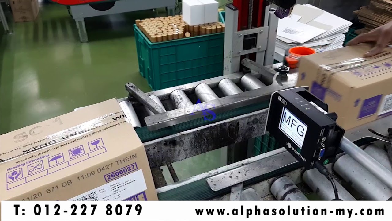 Domino Case Coder Thermal Inkjet Printer - YouTube