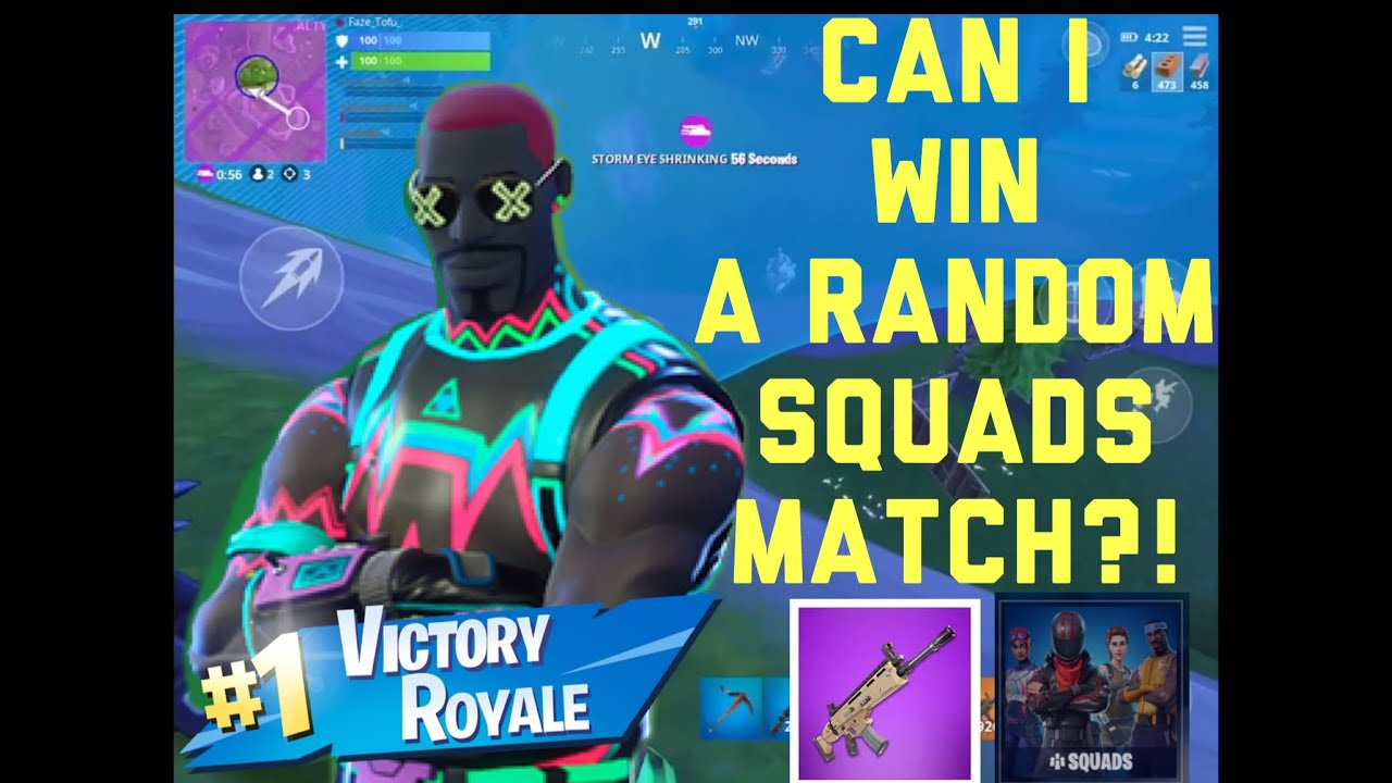 Can I win a random squads match??|Fortnite Battle Royale Mobile - YouTube