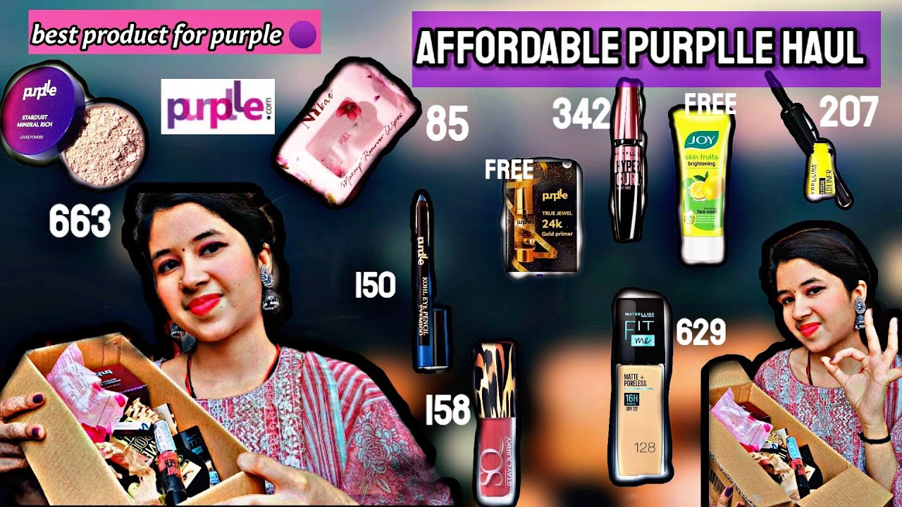 affordable purple Haul Under Rs. 500 HUGE* Purplle.com MAKEUP HAUL ...