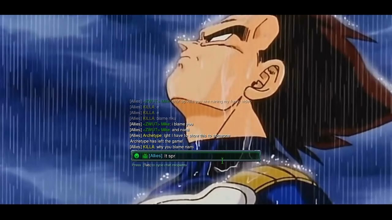 Vegeta crying in the rain #4 - YouTube