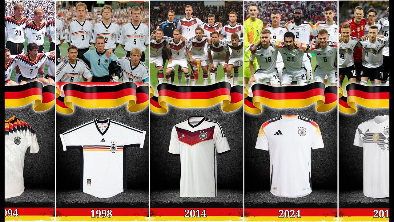 Evolution of the GERMANY National Team Jersey Home 1990 - 2024 ...