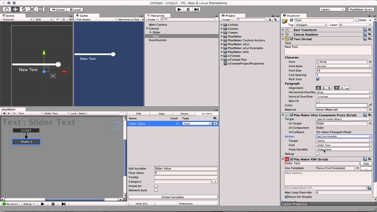 Playmaker Unity Ui Proxy Advanced Set Fsm Variable Youtube 8434